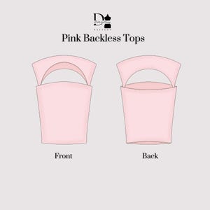 Pink Backless Tops Sewing Pattern T-shirt Women XS-2XL - Etsy