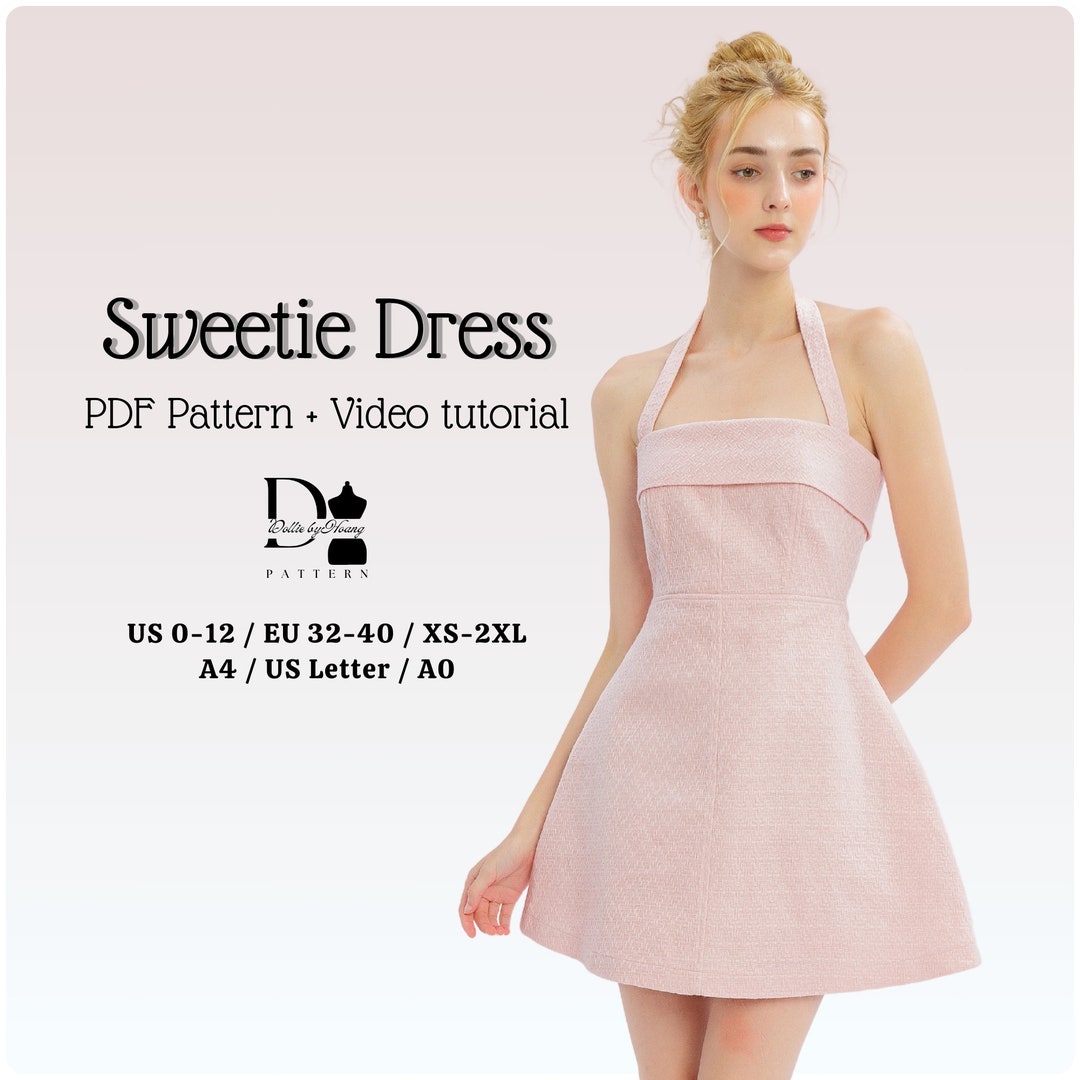 Sweetie Dress PDF Digital Sewing Pattern 6 Size XS-2XL Instant Download ...