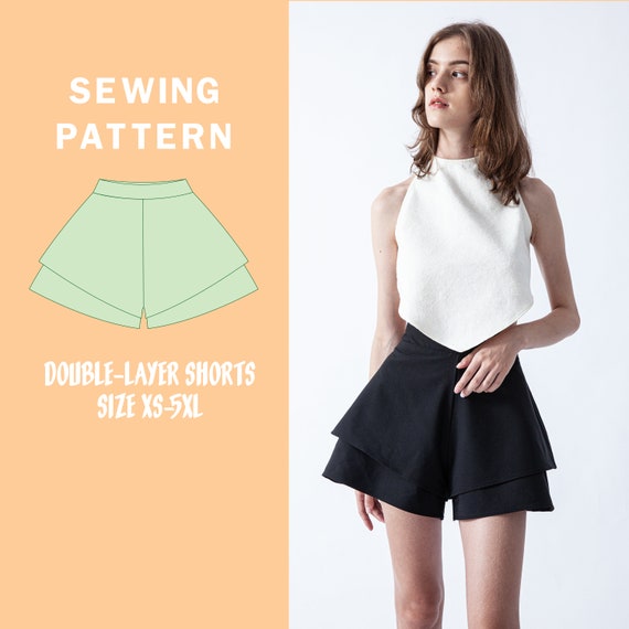 Double-layer Shorts Pattern XS-5XL PDF Sewing Pattern - Etsy