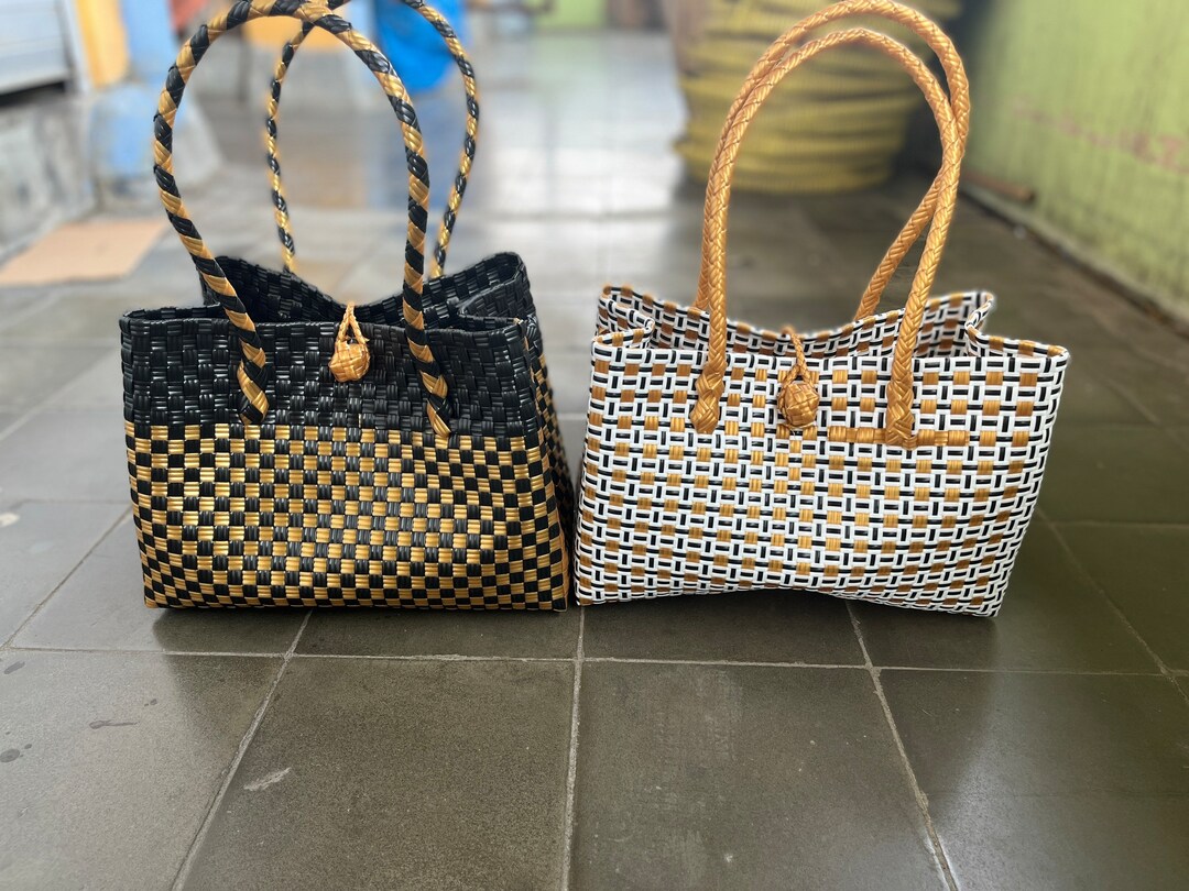 Women Plastic Bag Plastic Woven Bag Women Woven Bag Women - Etsy