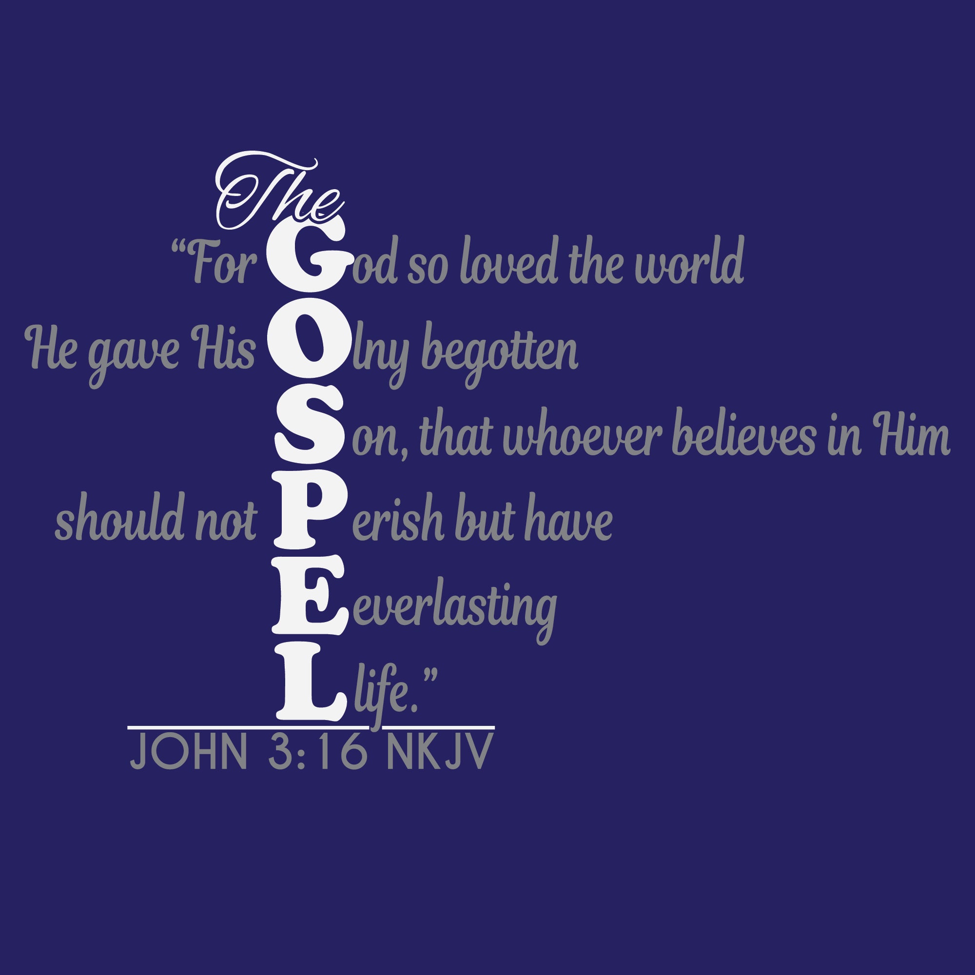 JOHN 3:16 - the Gospel - SVG, EPS, Christian, Pdf, Png, Cricut File - Etsy