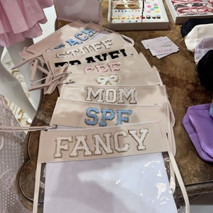 Personalized Clear PVC Pouch Bag | Makeup Bags | Chenille Patches ...