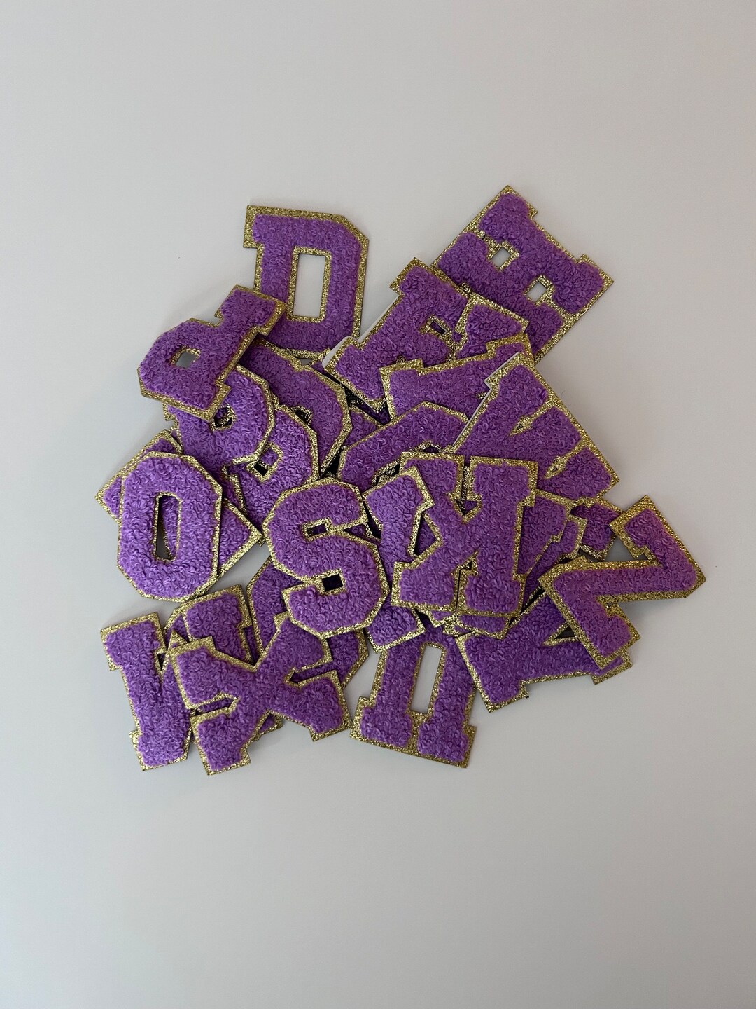 ADHESIVE Chenille Letter Patches Iron on Sew On - Etsy