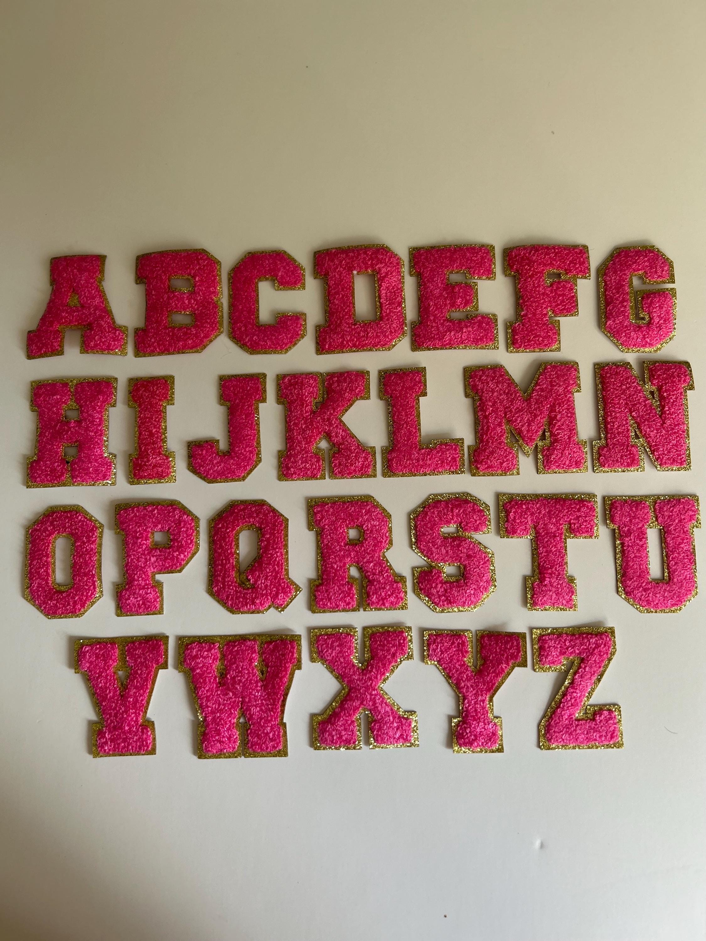 ADHESIVE Chenille Letter Patches | Iron on | Sew On - Etsy