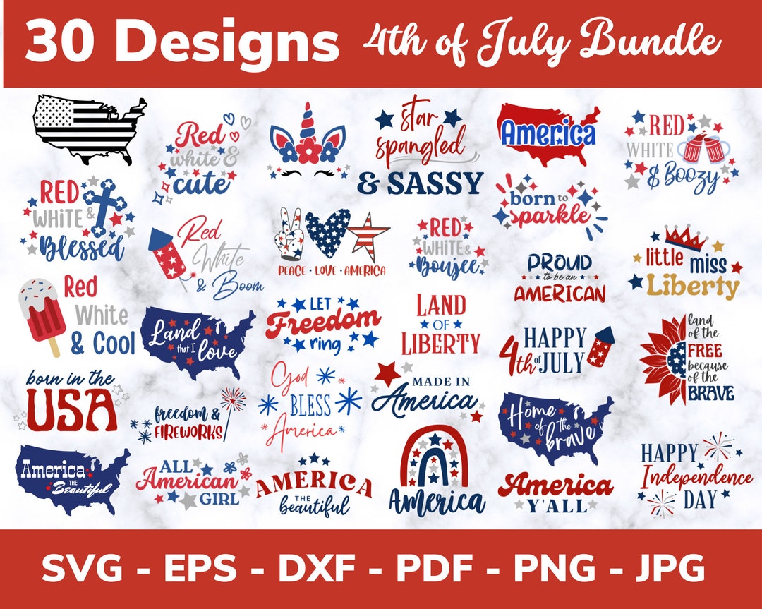 4th of July Independence Day SVG Bundle, Sale, Holiday Svgs, America ...