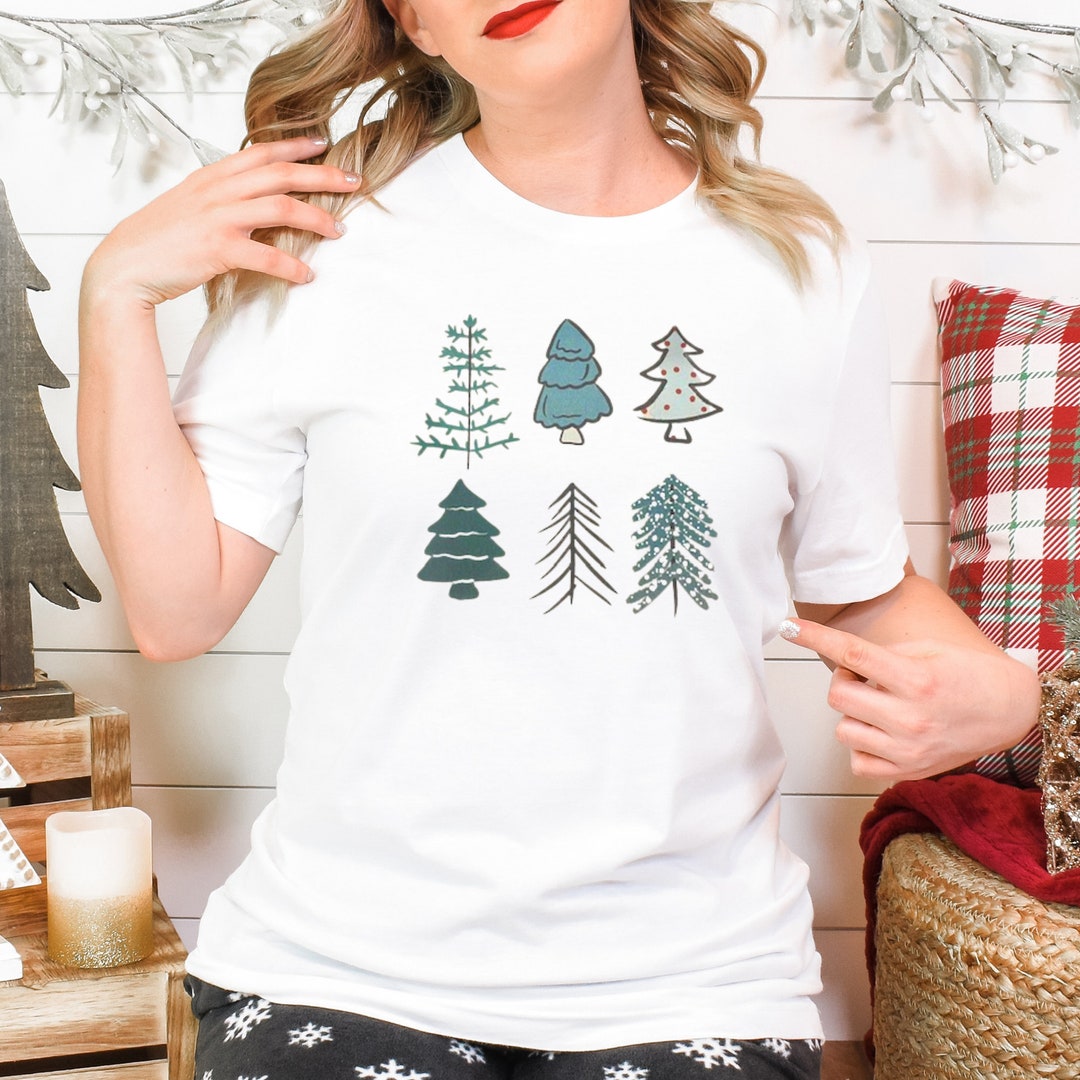 Christmas Trees T-shirt. Snowy Trees - Etsy