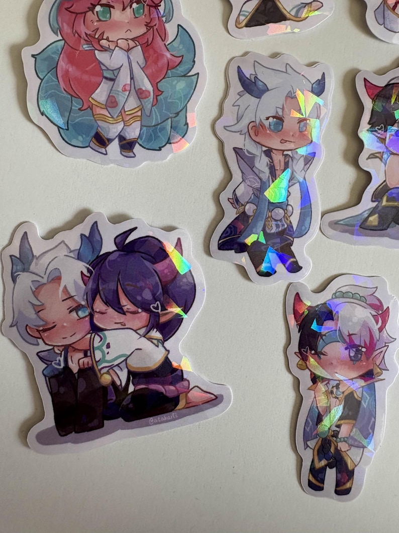 LOL | Spirit Blossom Holographic Stickers | Ahri, Aphelios, Evelynn ...