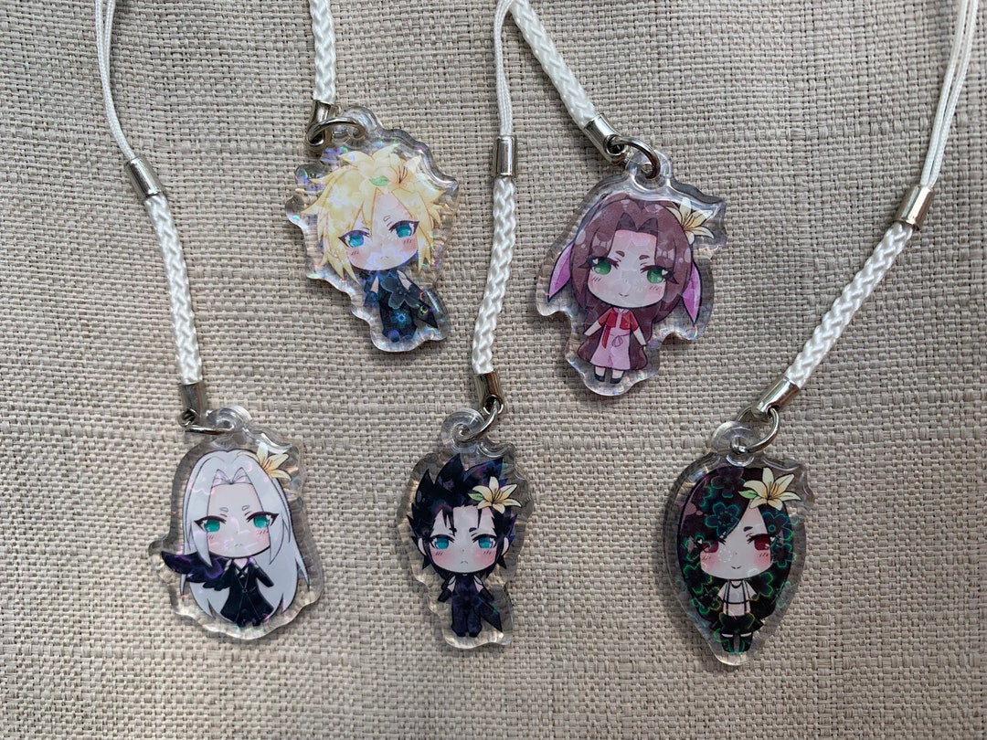 FFVII | Final Fantasy VII Remake Phone Charms | Cloud, Sephiroth ...