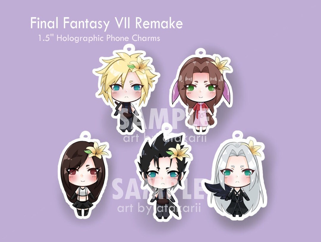FFVII | Final Fantasy VII Remake Phone Charms | Cloud, Sephiroth ...