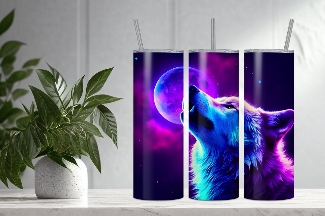 Howling Wolf 20oz Tumbler - Etsy