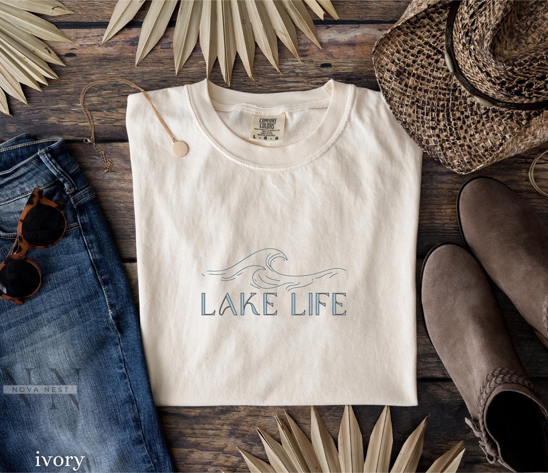 Lake Life T-shirt, Comfort Colors®, Outdoor Adventure Tee, Nature Lover ...