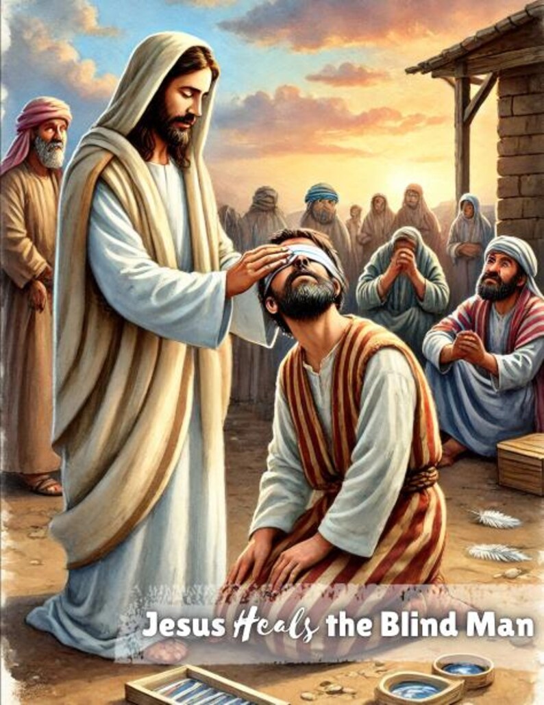 Jesus Heals the Blind Man Worksheet: Kids Bible Activity (PDF Download ...