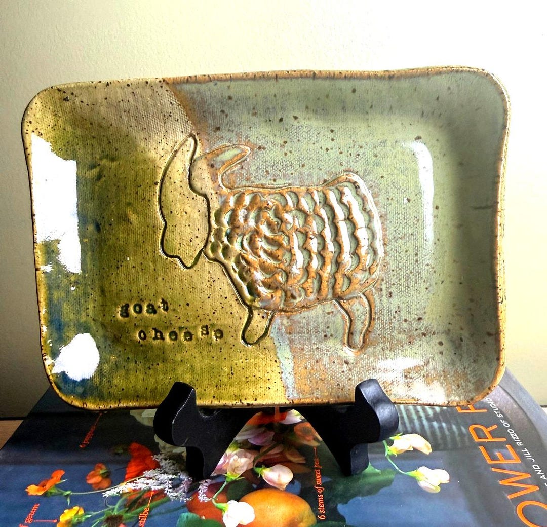 Studio Pottery “goat Cheese” Dish | Small Handcrafted Tray | Rustic ...