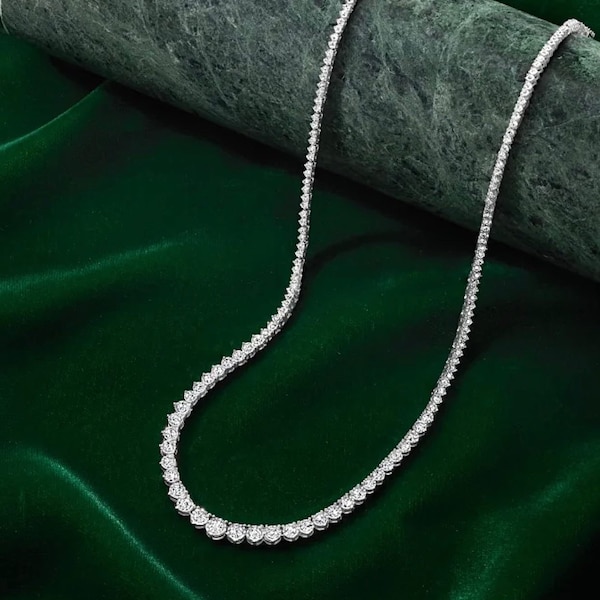 Graduated Diamond Necklace - Etsy