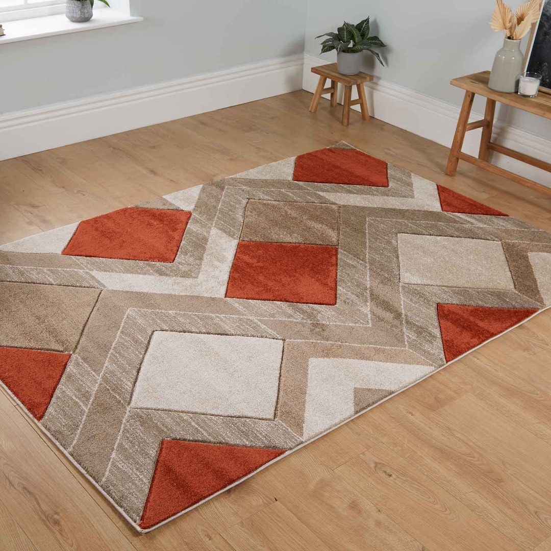 Vogue VO14 Beige Terracotta Rug for Living Room/bedroom Rug Area Rug - Etsy