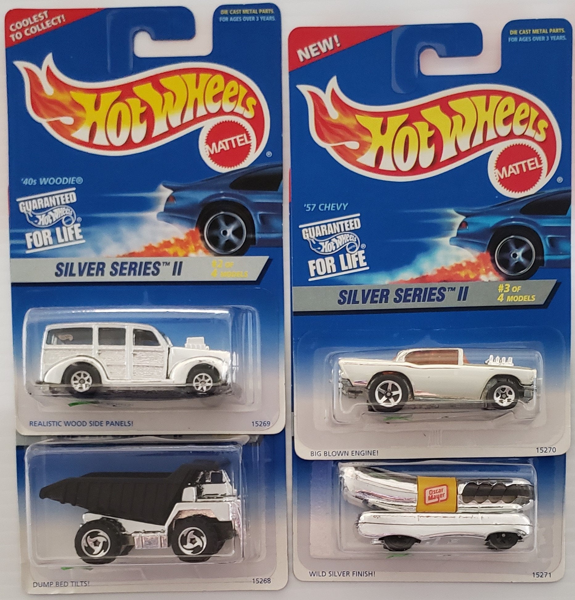 Hot Wheels 1996 Silver Series II 4 Car Set 13 Complete Mint on Cards - Etsy