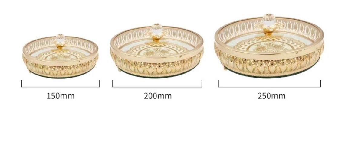 Luxury Glass Fruit Plate With Lid Candy Chocolate Dessert Plate Home ...