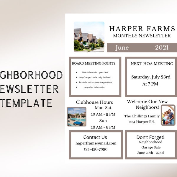 Editable Hoa Flyer - Etsy