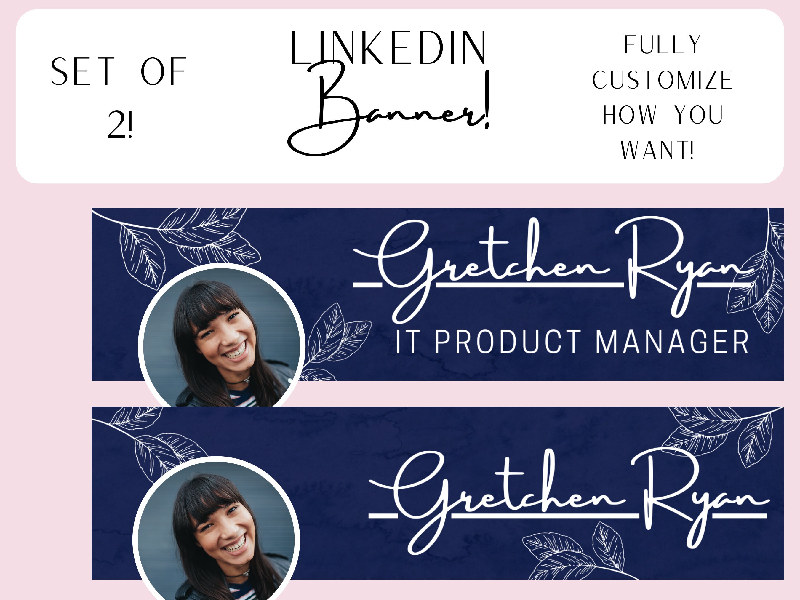 Linkedin Banner Template Profile Banner Personal Branding - Etsy