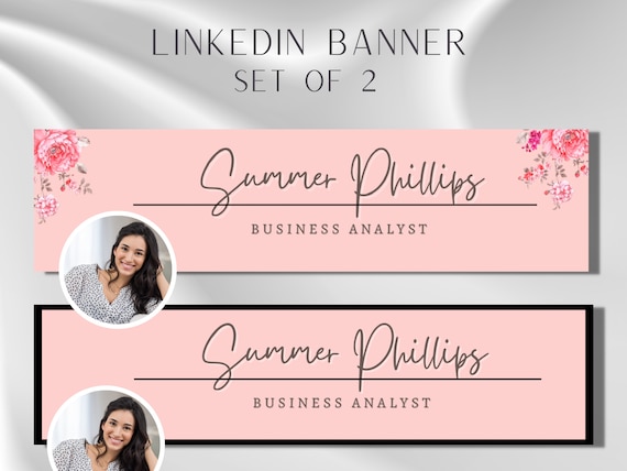Editable Linkedin Banner Canva Template Linked In Etsy Australia