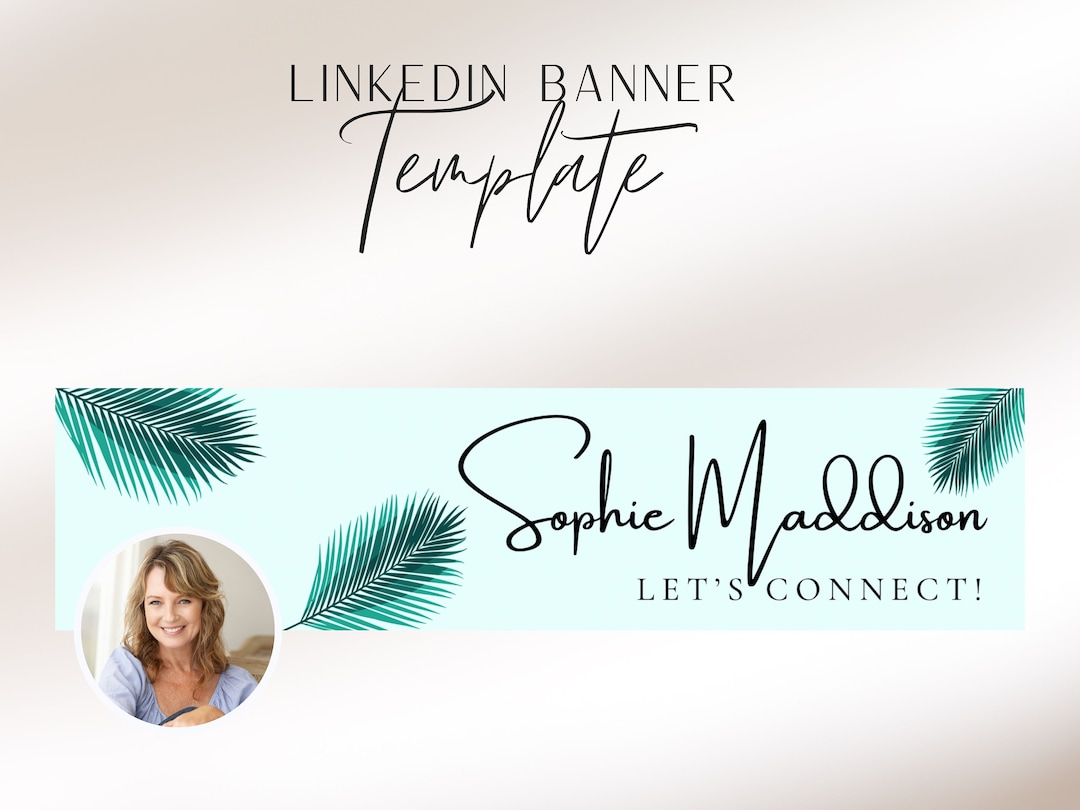 Linkedin Banner Template Set of 2 Profile Banner Editable - Etsy