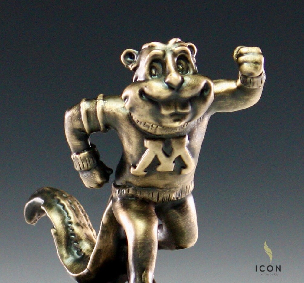 University of Minnesota Goldy Gopher Desktop Sculpture - Bronze Plated ...