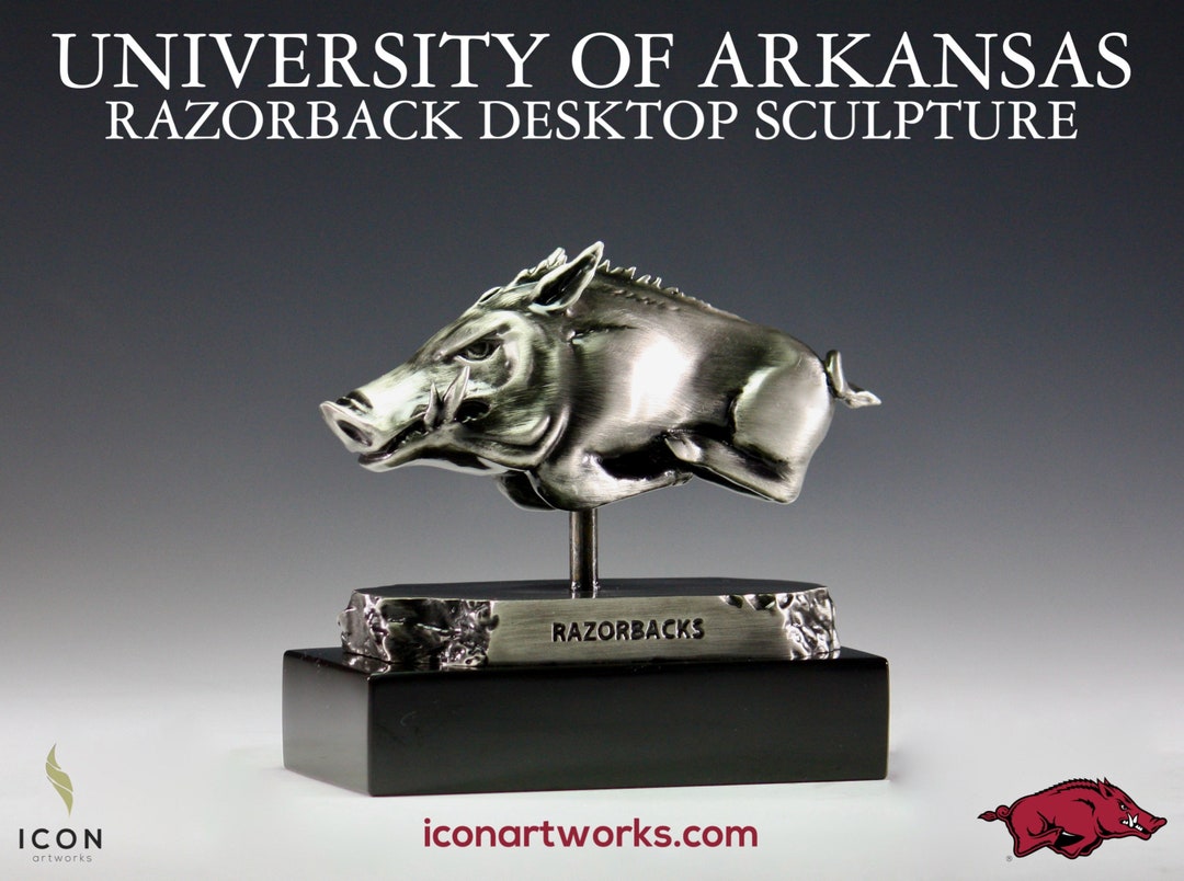 University of Arkansas Razorback Desktop Sculpture - Bronze Plated Cast ...