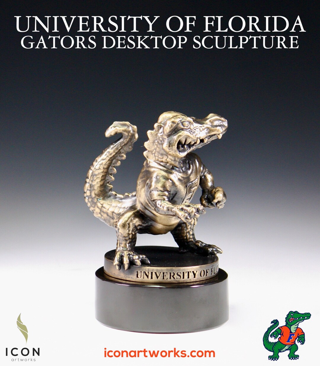 University of Florida Gators Desktop Sculpture - Bronze Plated Cast ...