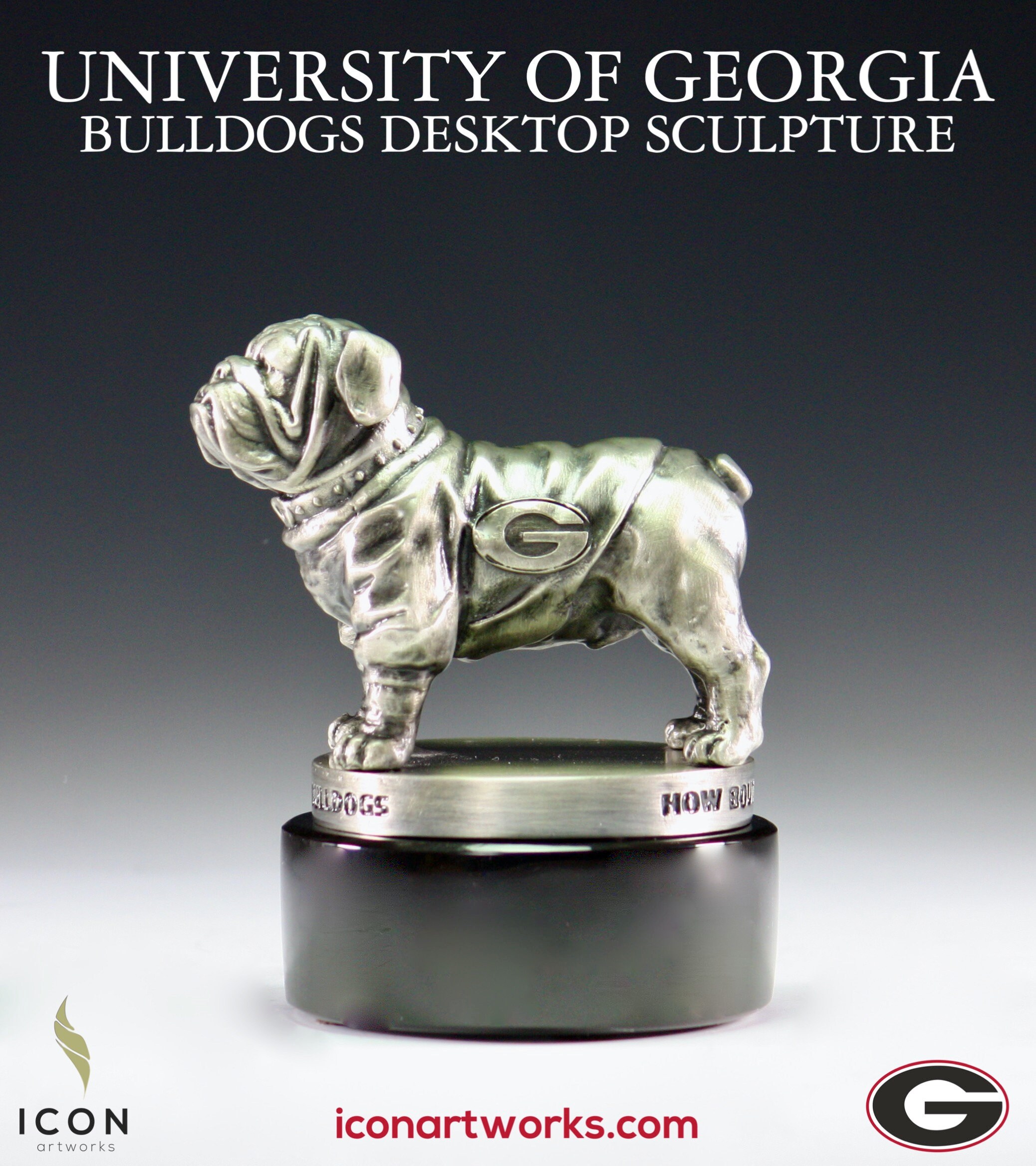 University of Georgia Bulldogs Desktop Sculpture - Cast Pewter ...