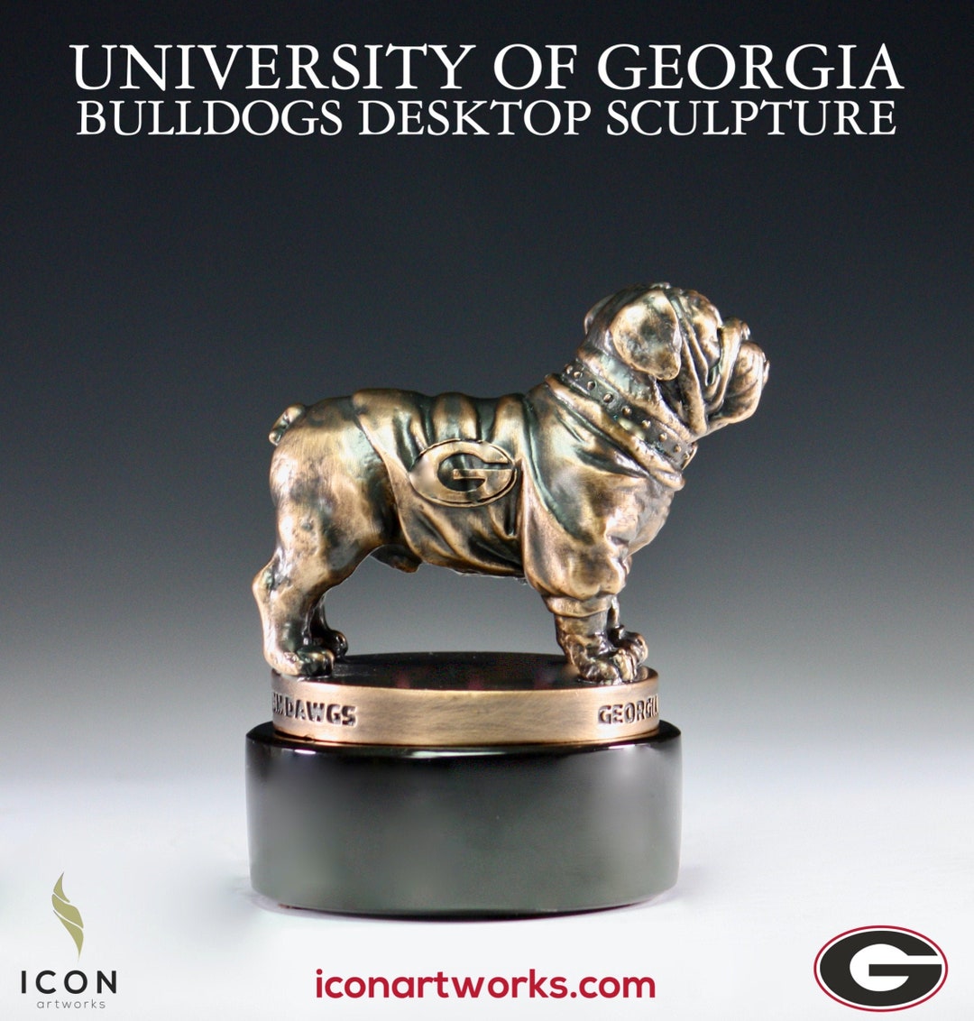 University of Georgia Bulldogs Desktop Sculpture - Bronze Plated Cast ...
