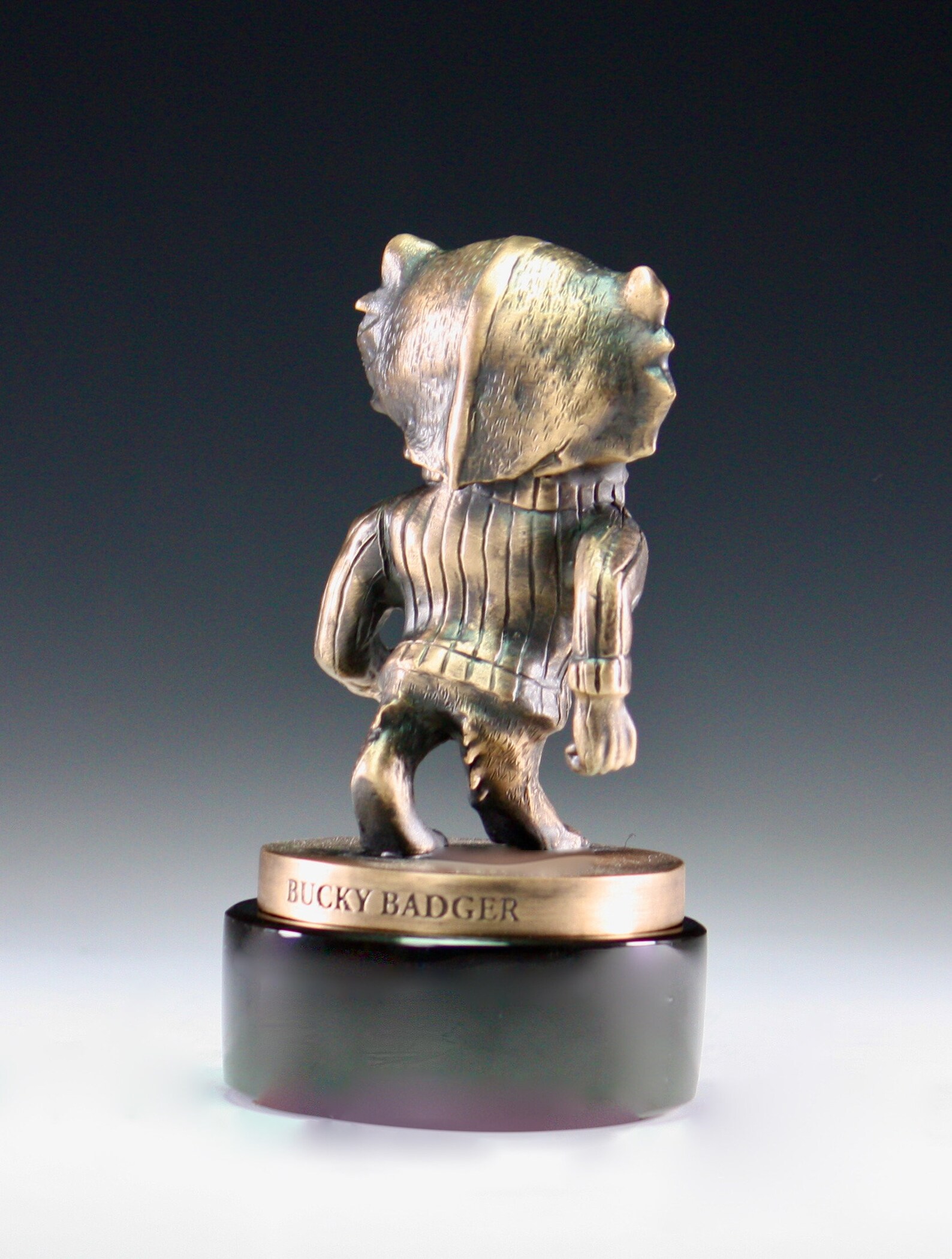 University of Wisconsin Bucky Badger Desktop Sculpture - Bronze Plated ...
