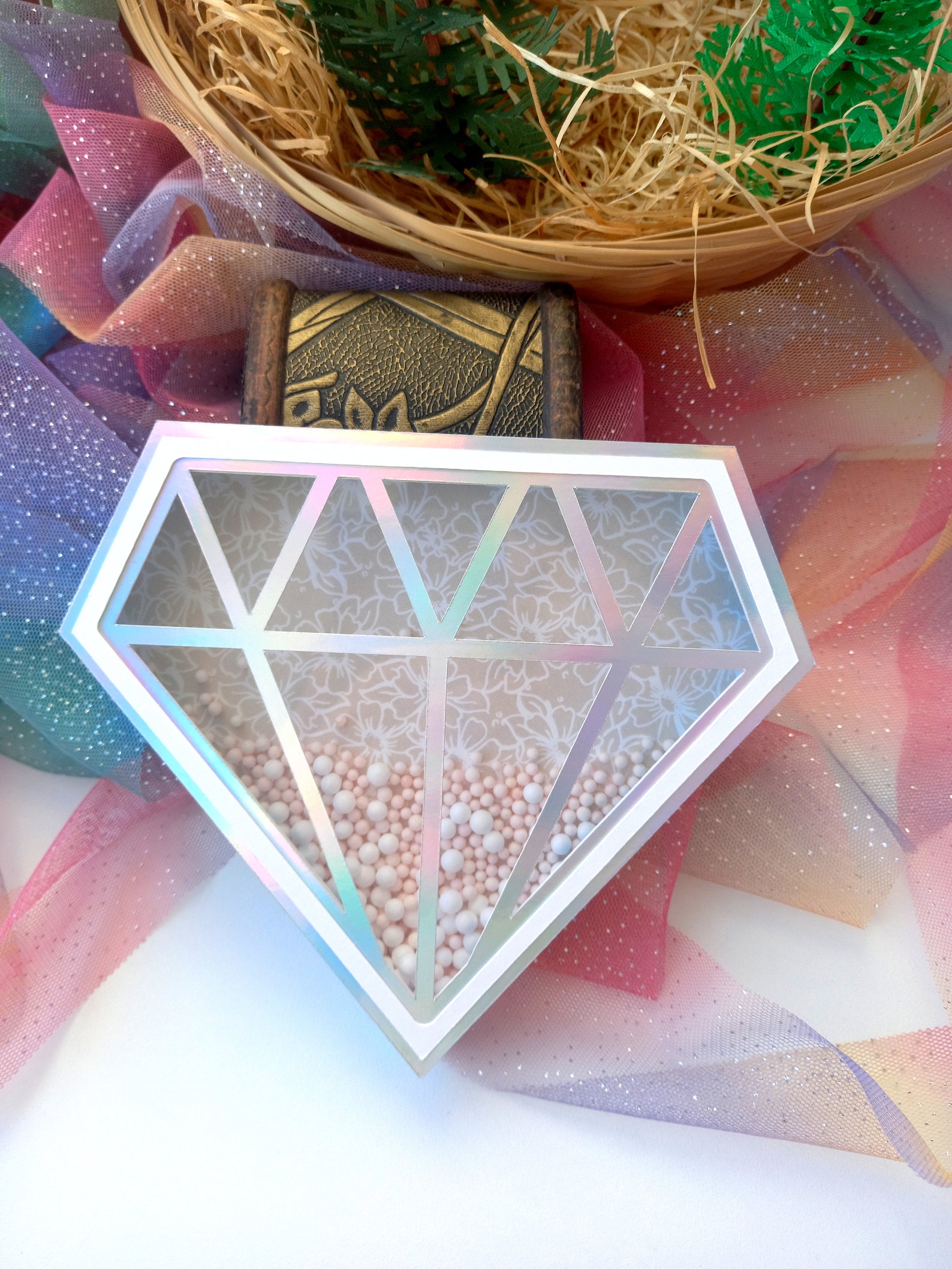 Diamond Shaker Template NO Foam Tape Cake Topper Wall - Etsy