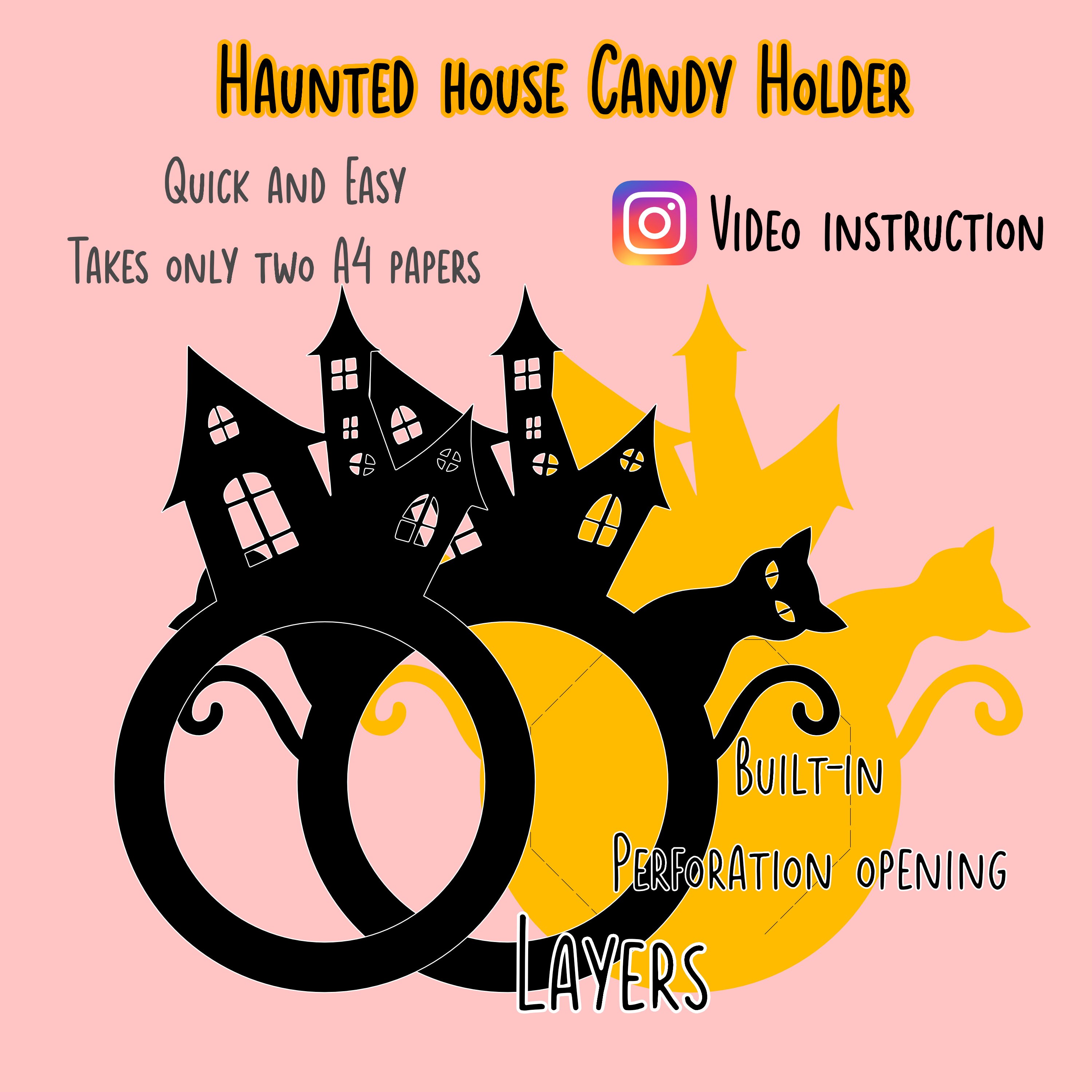 Haunted House Candy Holder Halloween Candy Holder Candy - Etsy