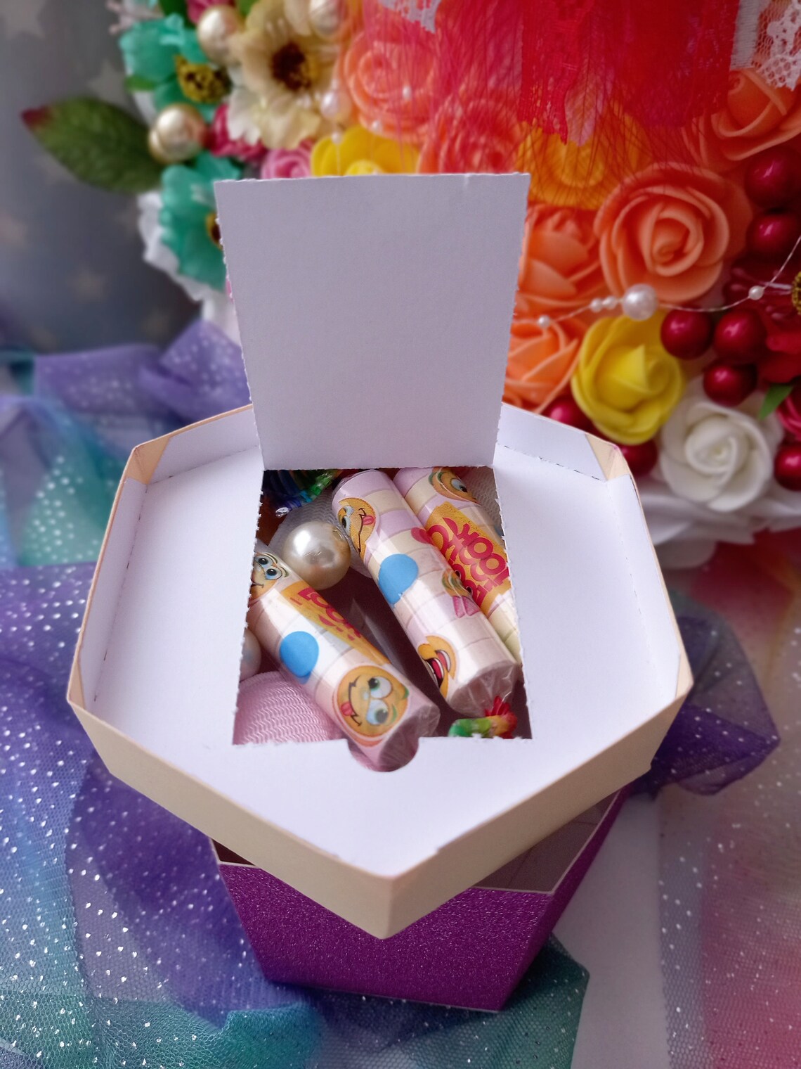 Hexagon Box With Tearable Shaker Lid Shaker SVG DXF Gift | Etsy