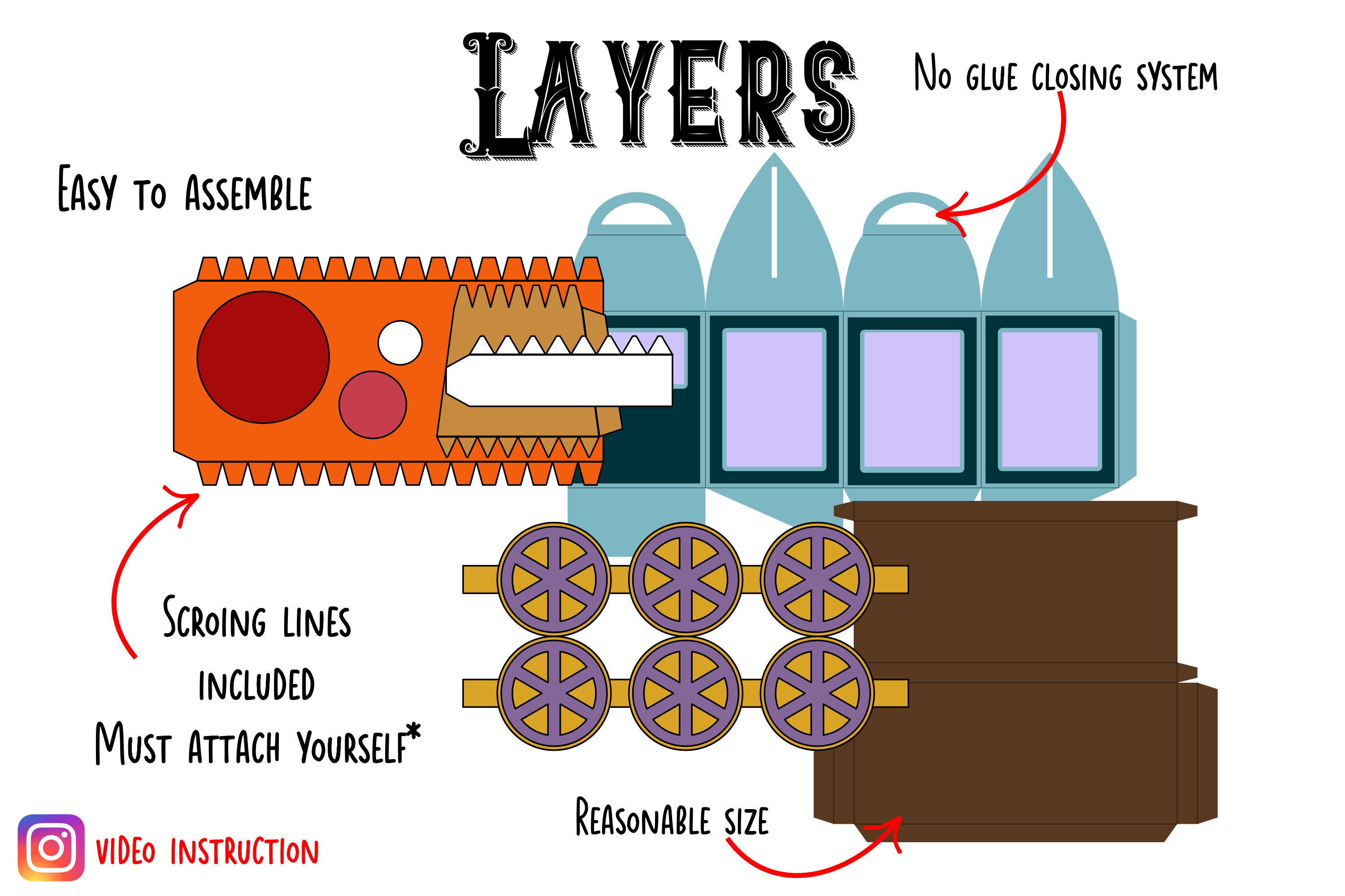 Train Engine Gift Box 3D Favor Box Steam Engine Home - Etsy