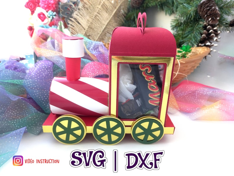 Train Engine Gift Box | 3D Favor Box (SVG & Studio) - Etsy