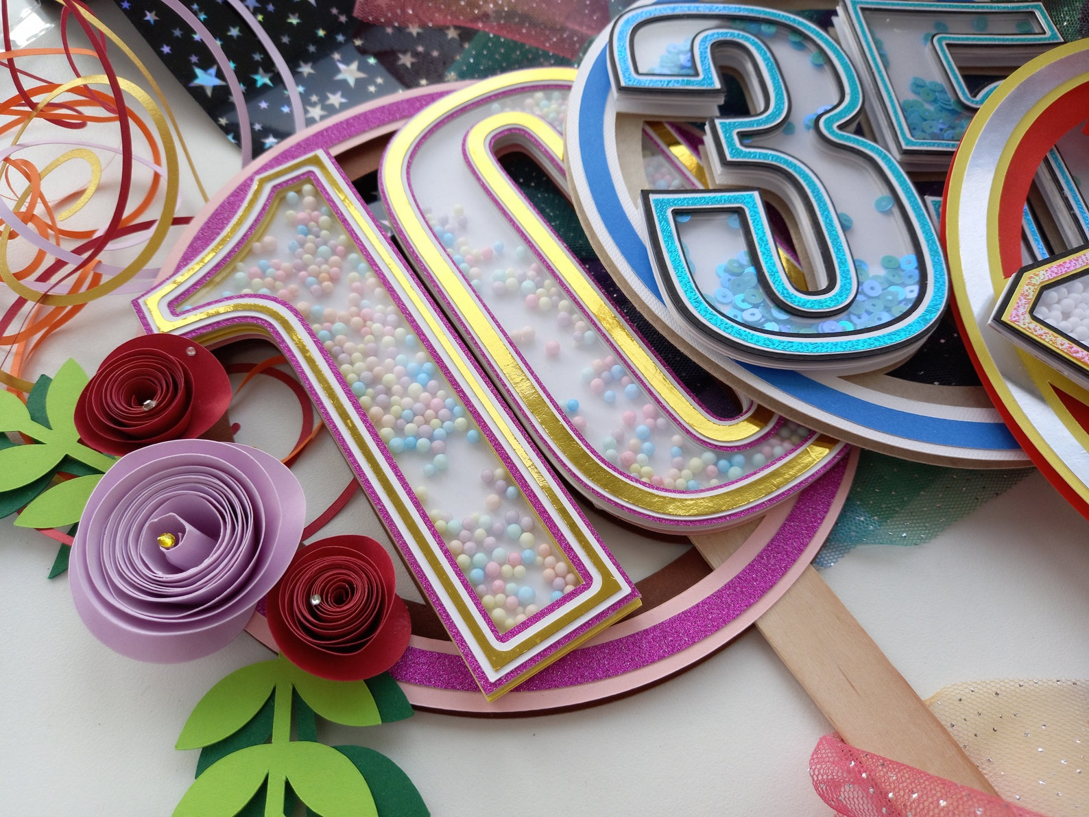 Double-digit 3D Shaker Cake Topper Bundle Shaker SVG - Etsy