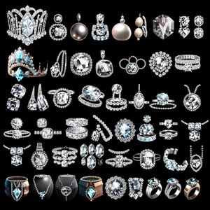 Diamond Jewelry PNG | Overlays | Rhinestone | Jewels | Gems | Clipart ...