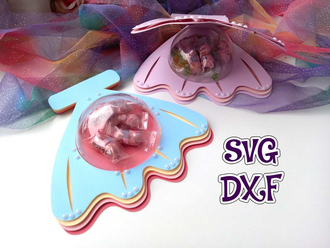 Clam Candy Holder SVG: Seashell Dome Ornament (digital File) - Etsy