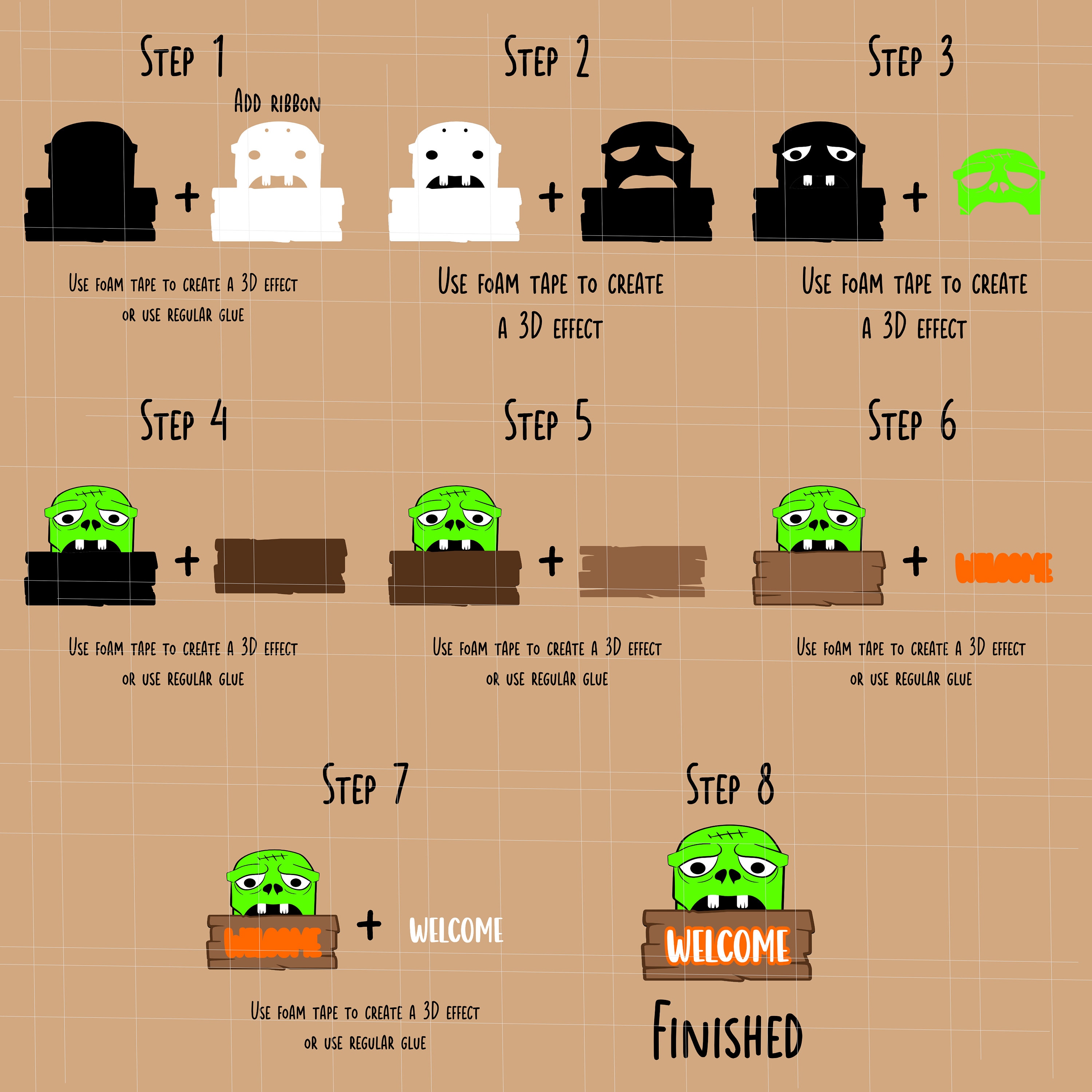 Zombie Door Sight Door Hanger Halloween Welcome Sign - Etsy