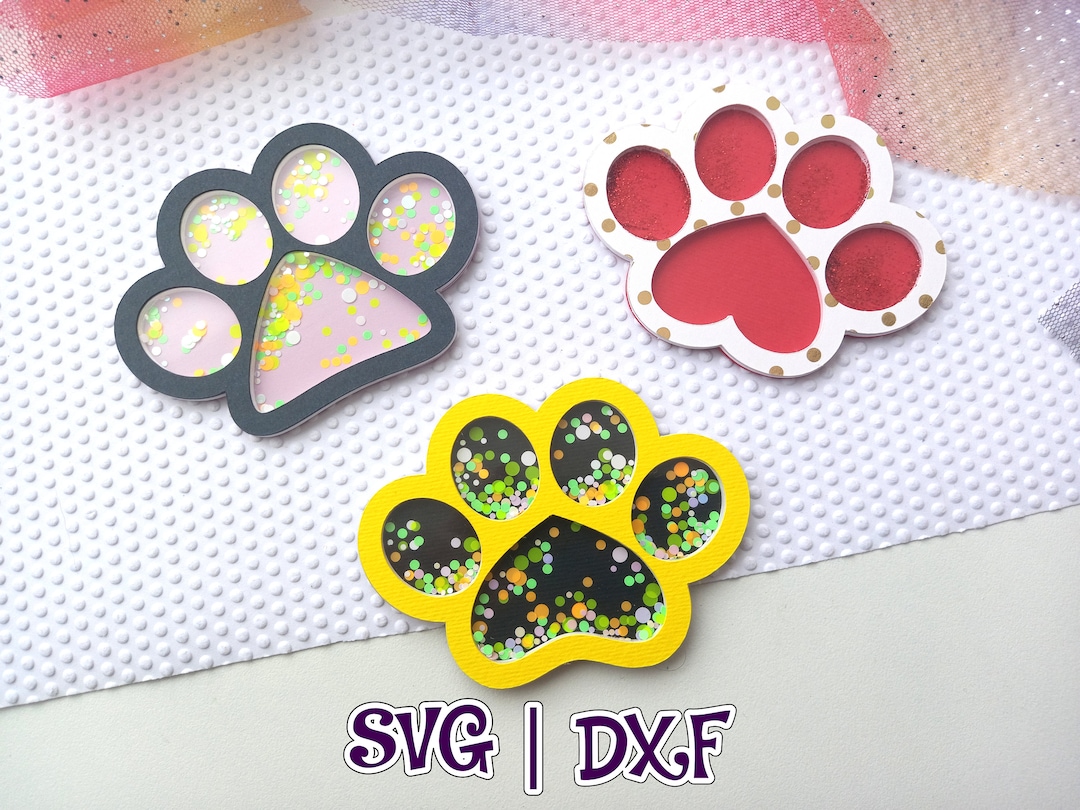 Paw Prints Shaker Bundle | 3in1 | SVG and Studio | NO Foam Tape Design ...