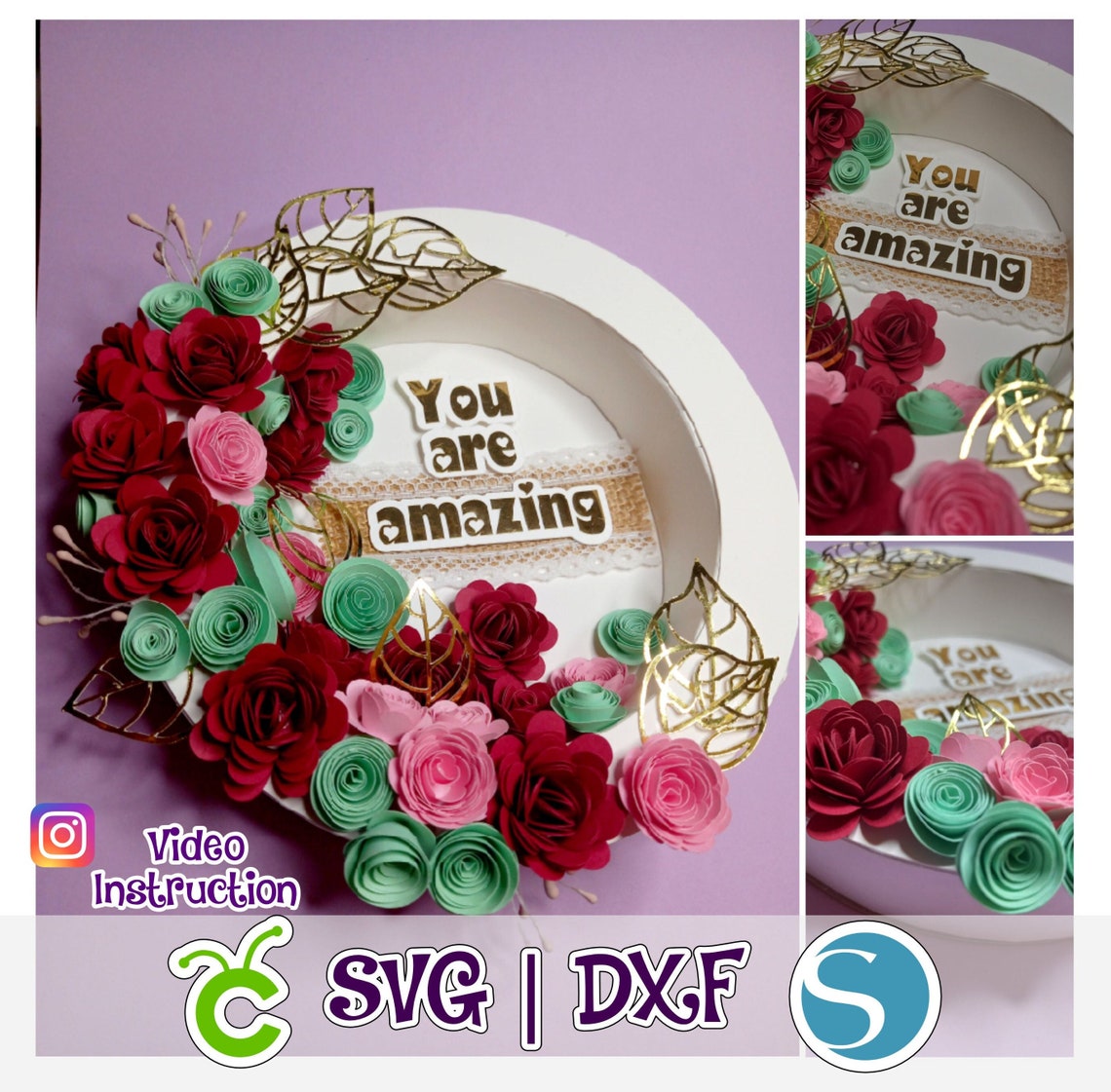 Circular Shadow Box 6.3 16.1 Cm SVG and Studio | Etsy