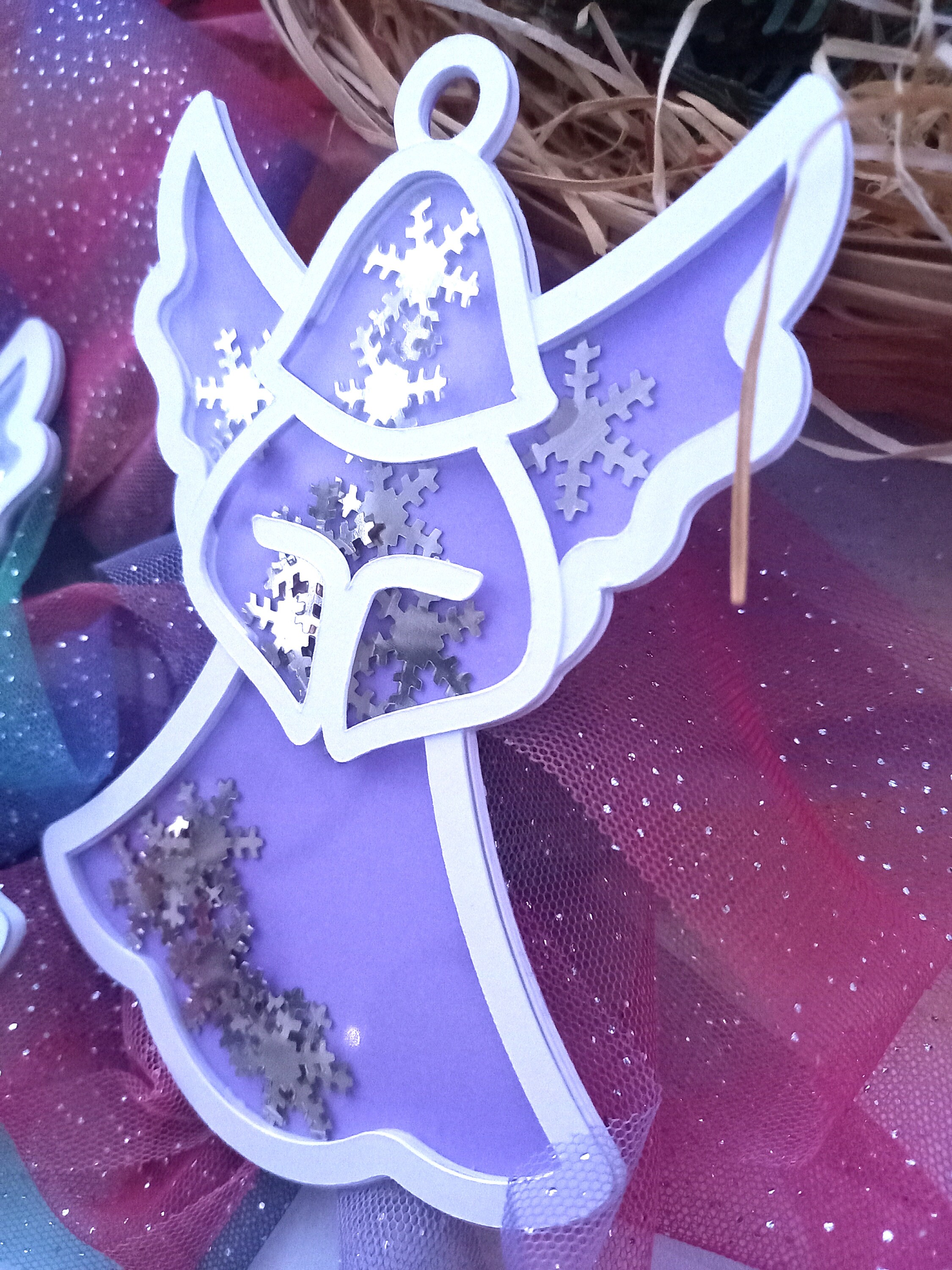 Angel Shaker 2 Versions 3D No Foam Tape Ornament - Etsy