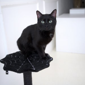 Gothic Cat Tree With Coffin Cat Bed & Spooky Cat Toys - Spooky Cat Tree ...