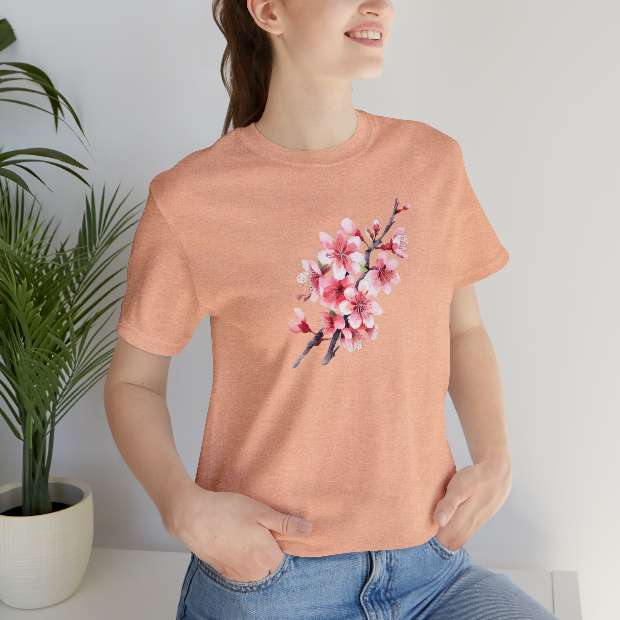 Japanese Cherry Blossom T-shirt, Sakura Blossom Tshirt, Botanical T ...