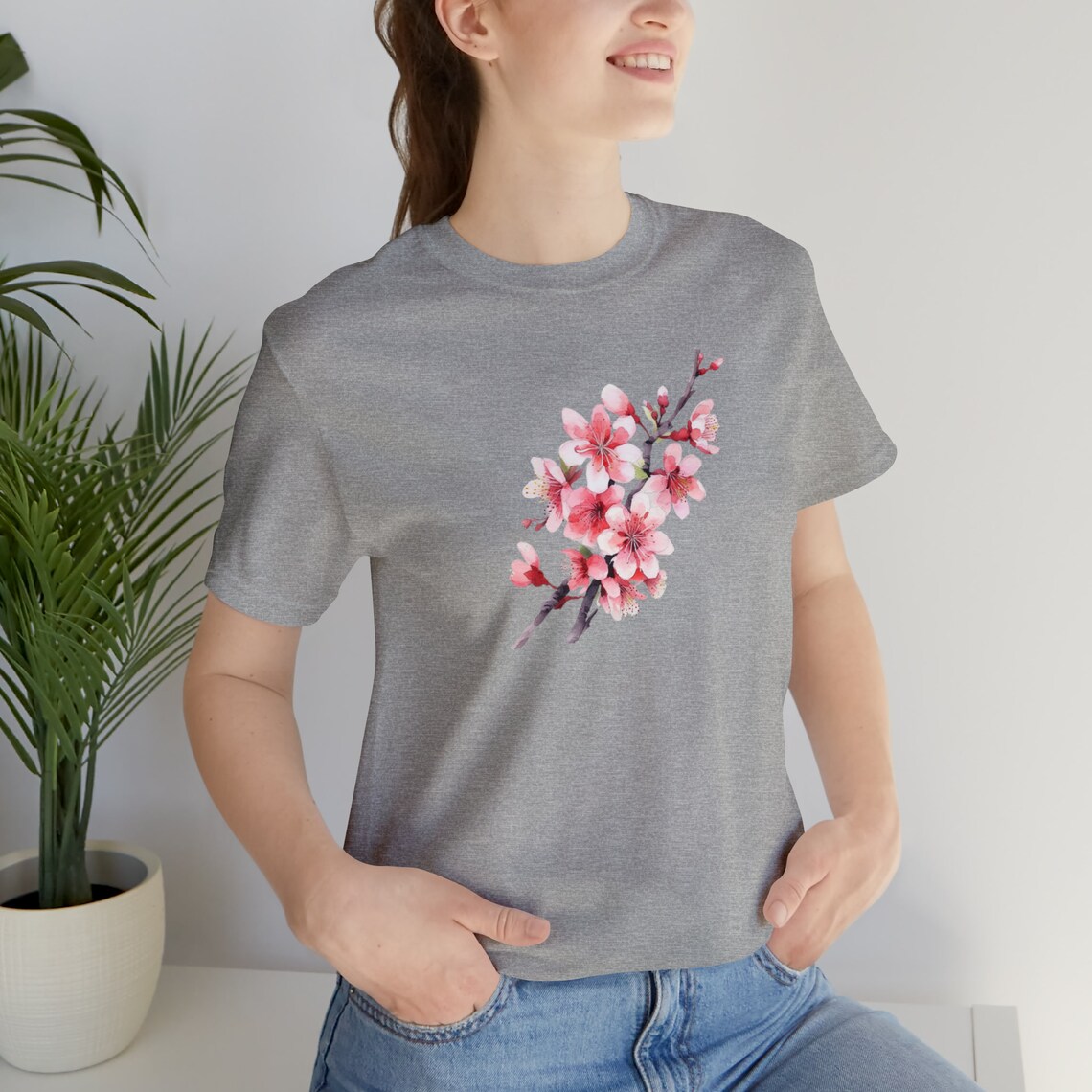 Japanese Cherry Blossom T-shirt, Sakura Blossom Tshirt, Botanical T ...