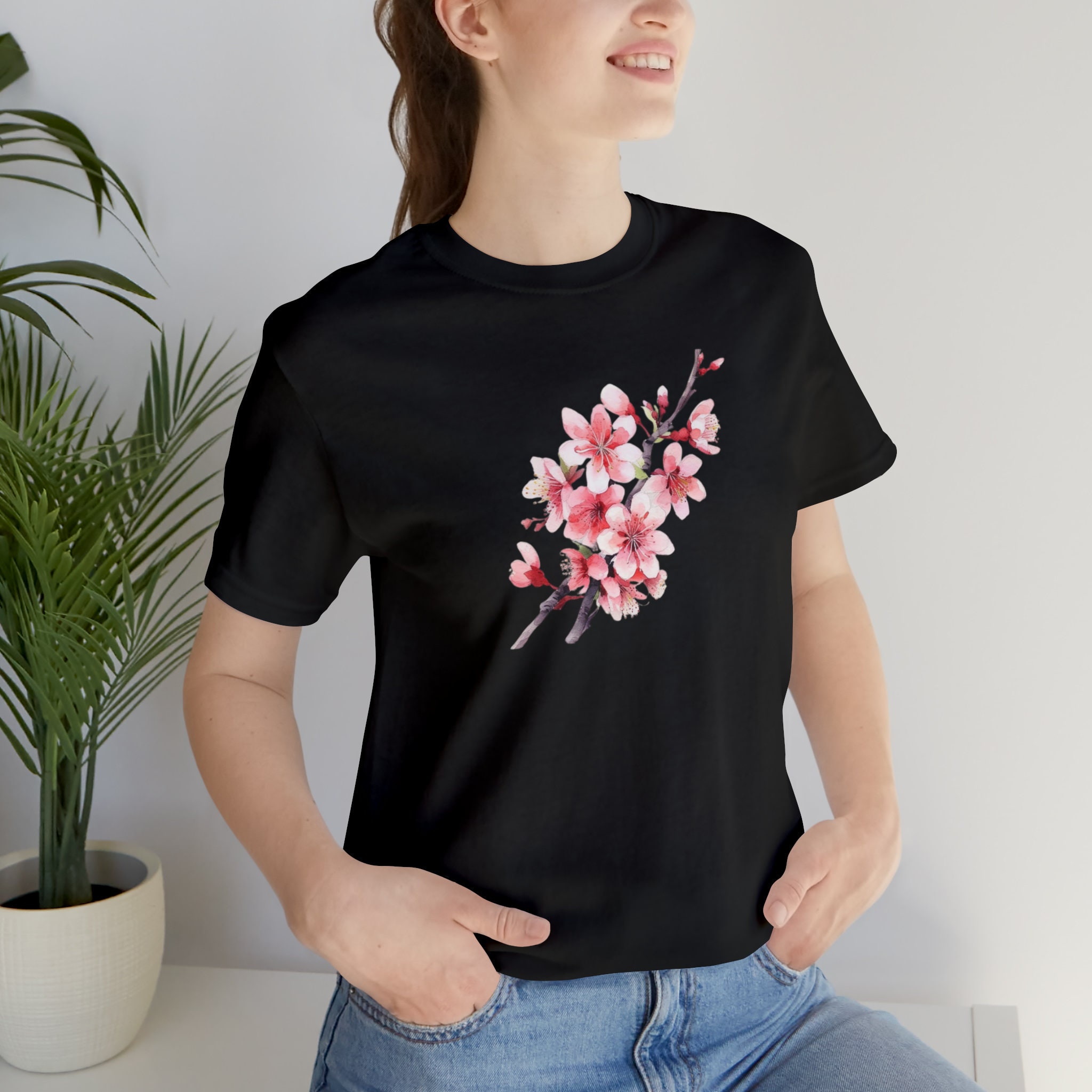 Japanese Cherry Blossom T-shirt, Sakura Blossom Tshirt, Botanical T ...