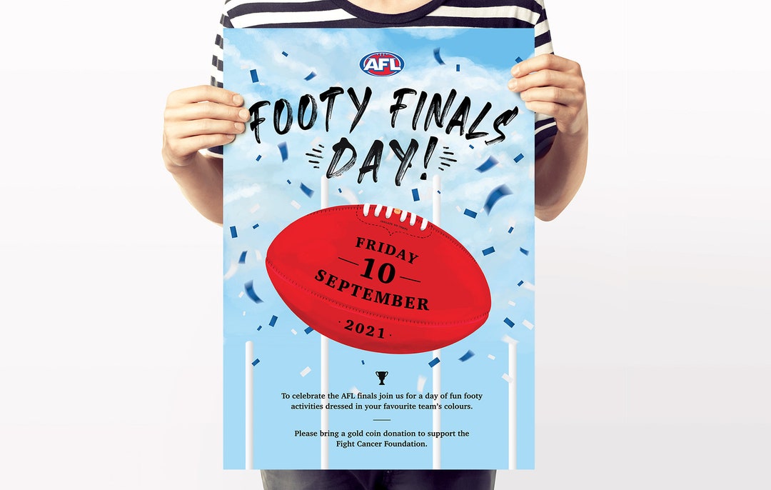 AFL Football Finals, Grand Final Day, Poster, Printable, Customisable ...