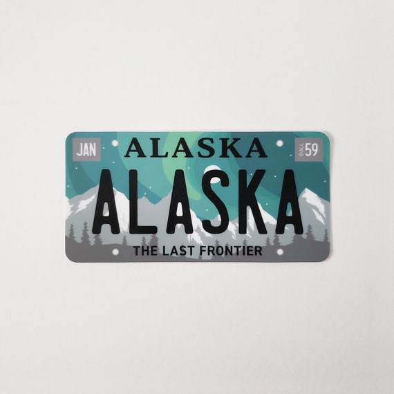 Northern Lights Alaska Aurora License Plate Sticker - Etsy