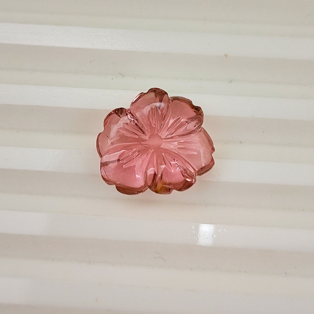 Rubellite TOURMALINE Gemstone Carving : 7.60 Cats Natural Untreated ...